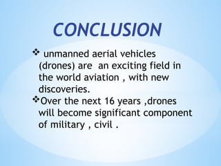PPT for drones introduction and UAV vahicle | PPT