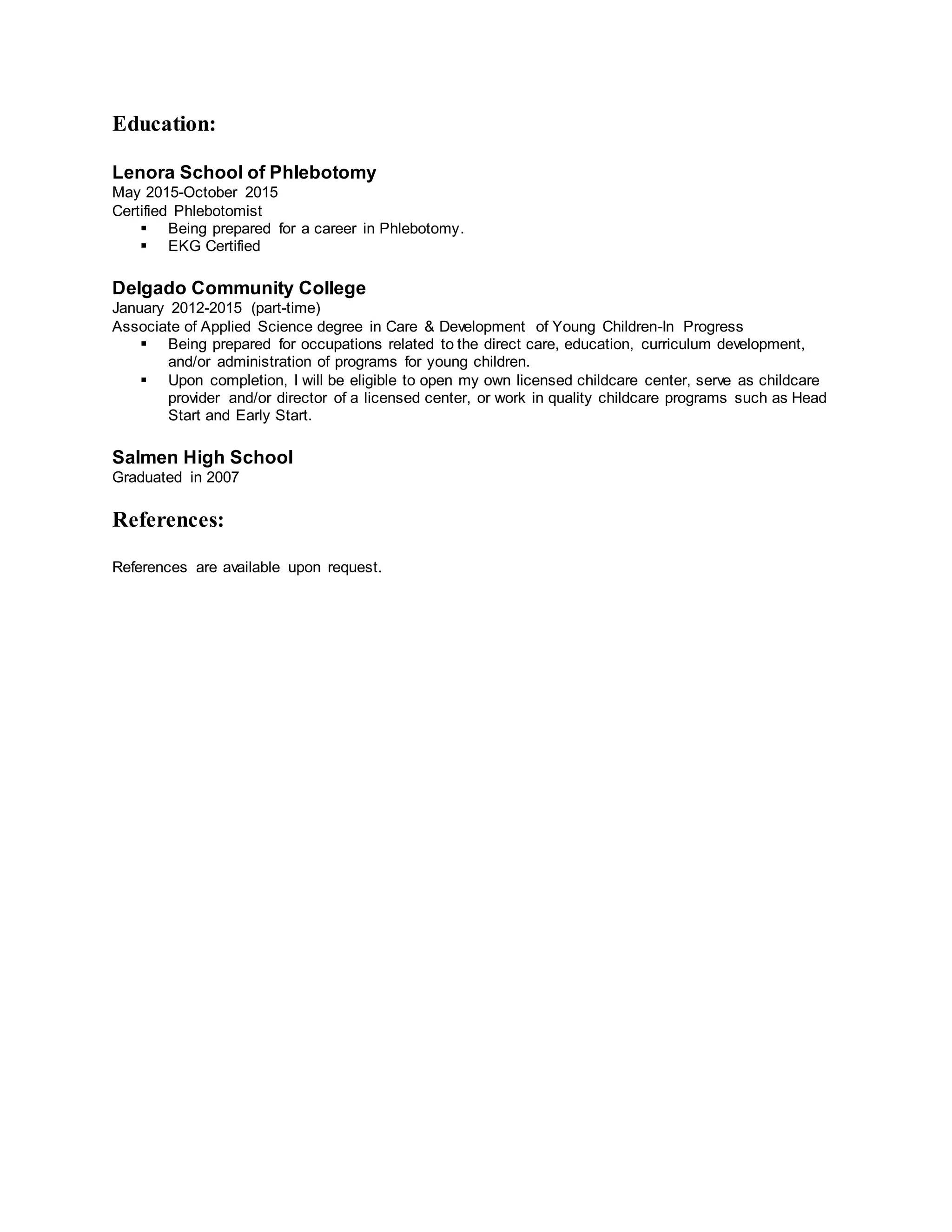 Lacey Holmes' Resume | DOCX