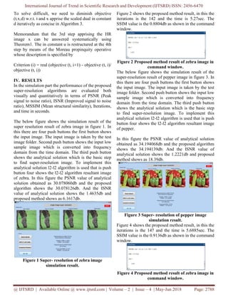 Single Image Super-Resolution Using Analytical Solution for L2-L2 Algorithm | PDF