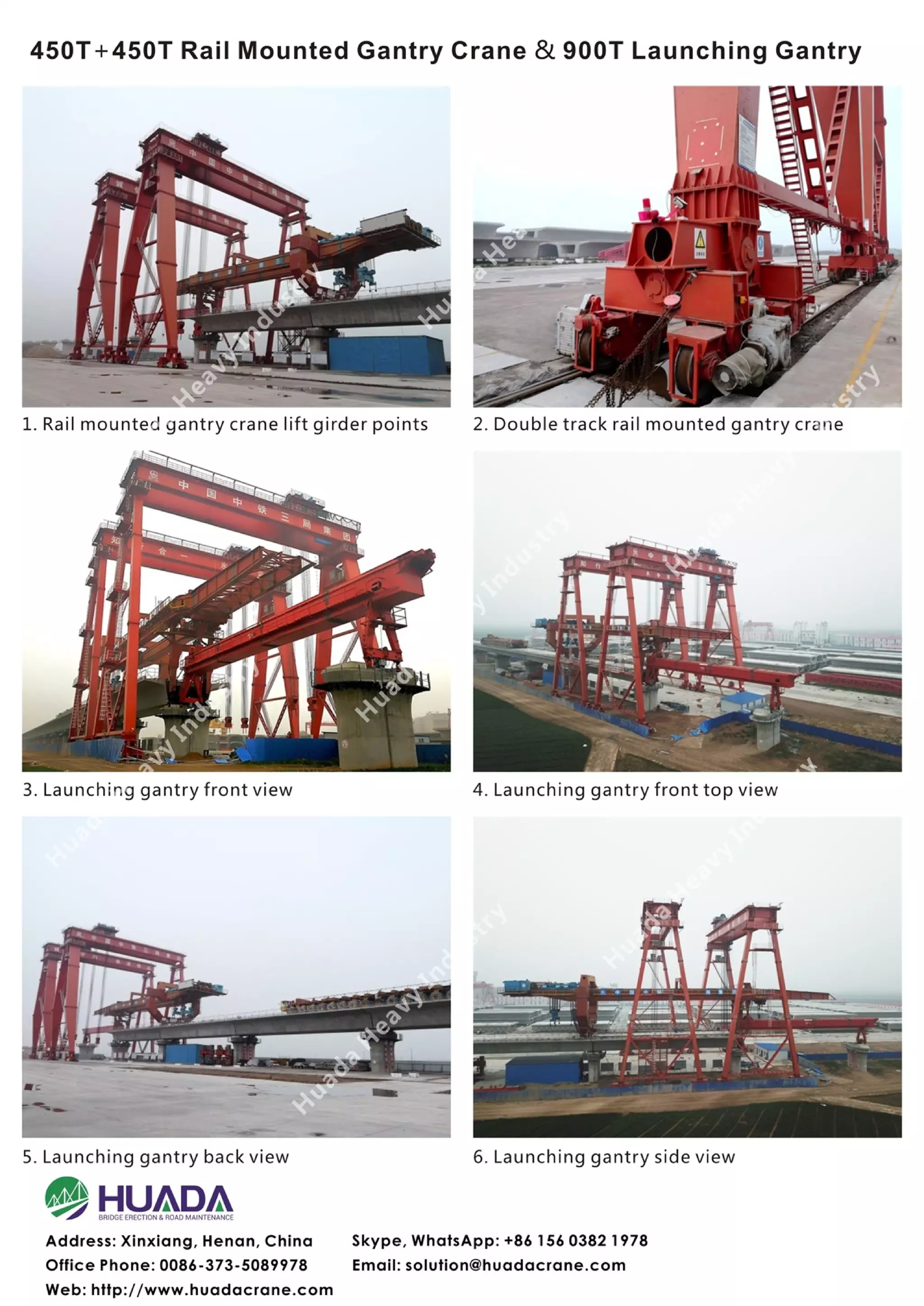 450T+450T Rail Mounted Gantry Crane & 900T Launching Gantry | PDF ...