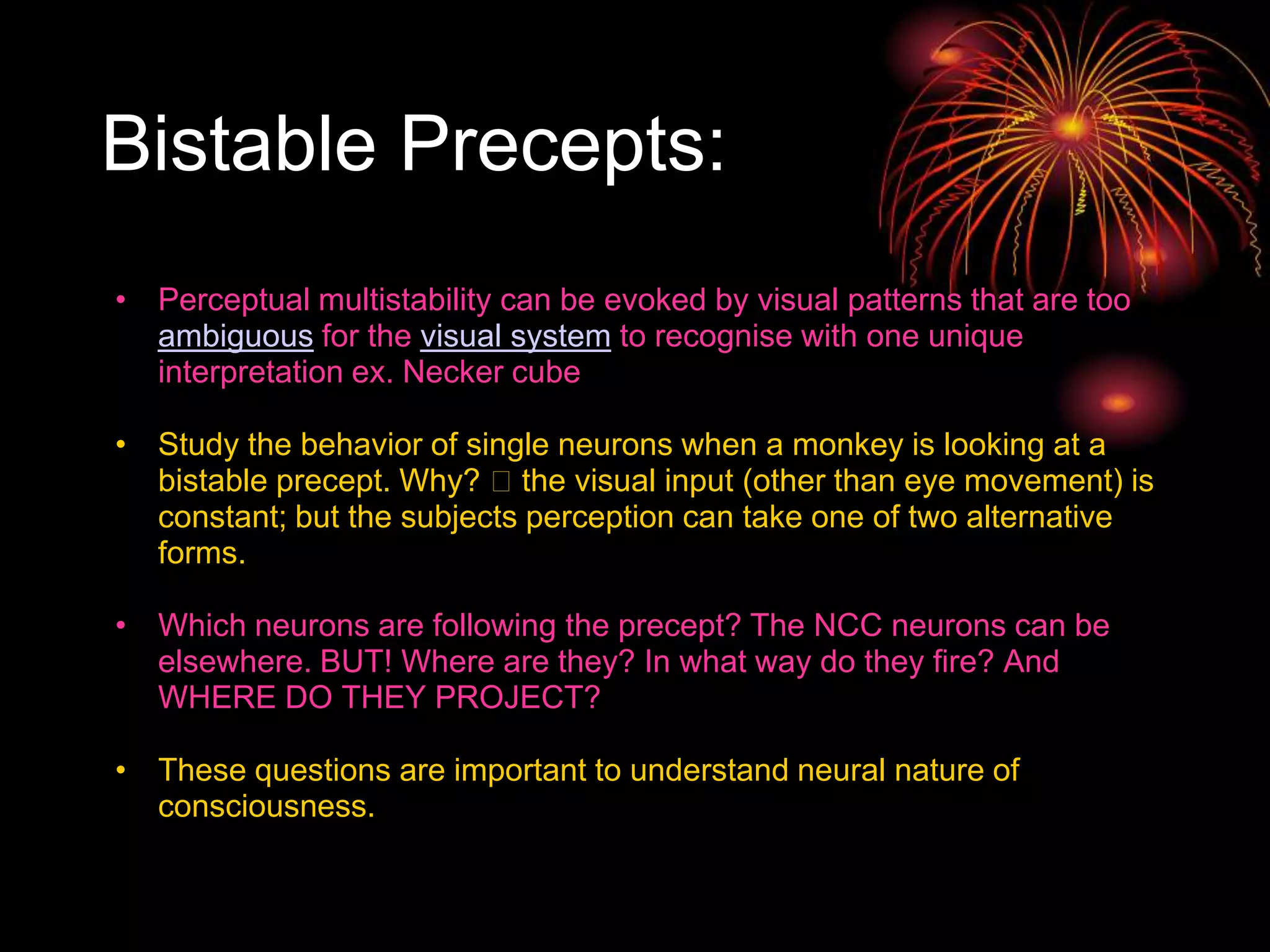 Consciousness & Neuroscience Francis Crick & Christof Koch | PPT