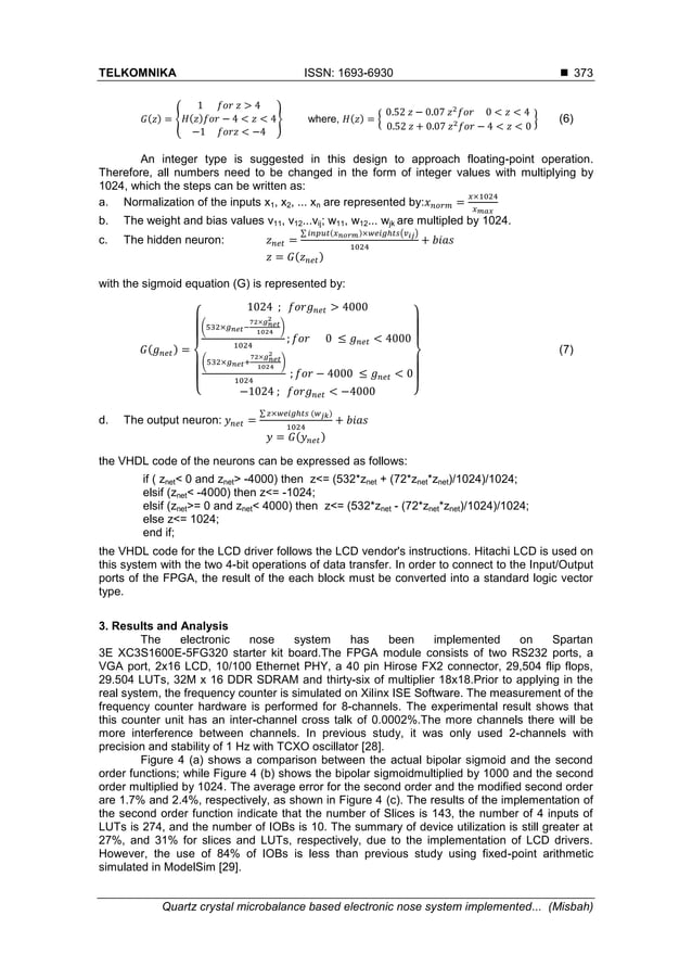 Quartz crystal microbalance based electronic nose system implemented on Field Programmable Gate ...