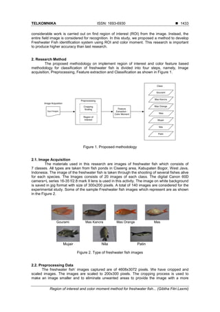 Region of interest and color moment method for freshwater fish identification | PDF | Photo ...