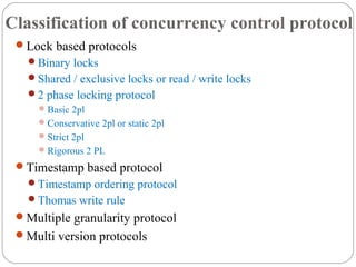 concurrency-control | PPT | Databases | Computer Software and Applications