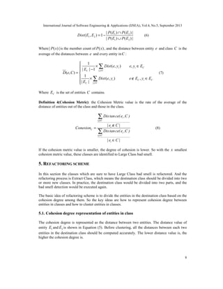 DETECTION AND REFACTORING OF BAD SMELL CAUSED BY LARGE SCALE | PDF