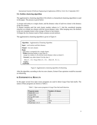 DETECTION AND REFACTORING OF BAD SMELL CAUSED BY LARGE SCALE | PDF