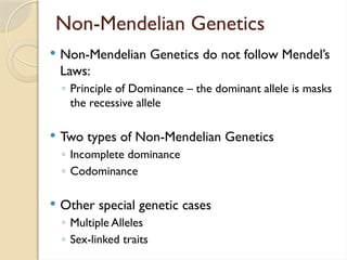 Comprehensive Overview of Non-Mendelian Genetics and Inheritance ...