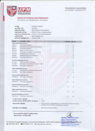 PhD Transcript | PDF