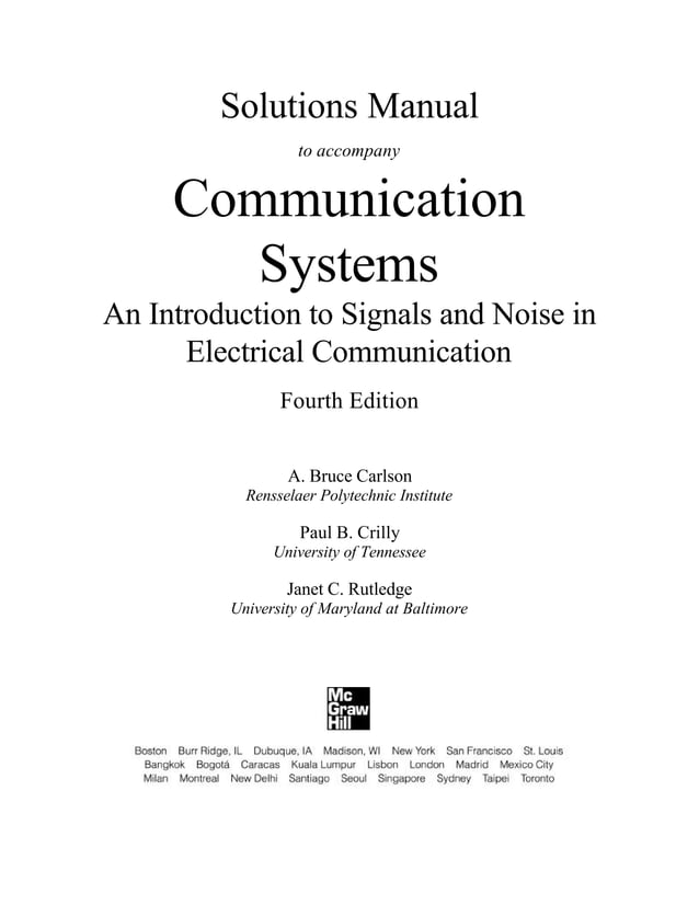 communication-systems-4th-edition-2002-carlson-solution-manual | PDF ...