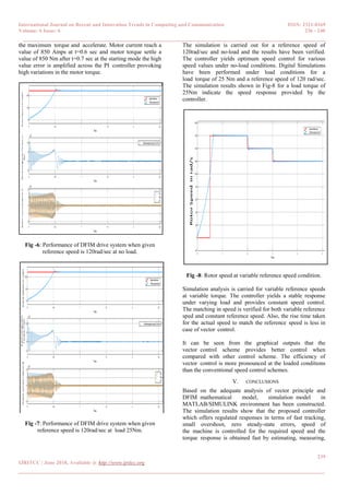 Simulation of Vector Controlled Adjustable Speed System of Doubly Fed Induction Machine | PDF