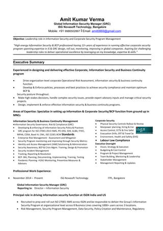 Resume-Amit 1.0 | DOC