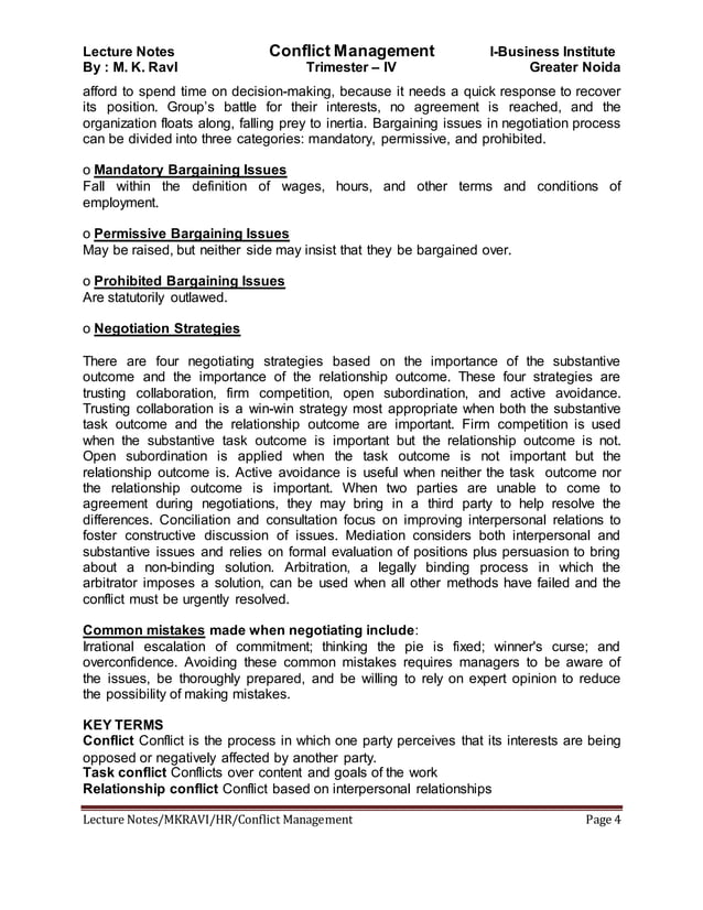 45182983 lecture-notes-conflict-mgt-2 | DOC