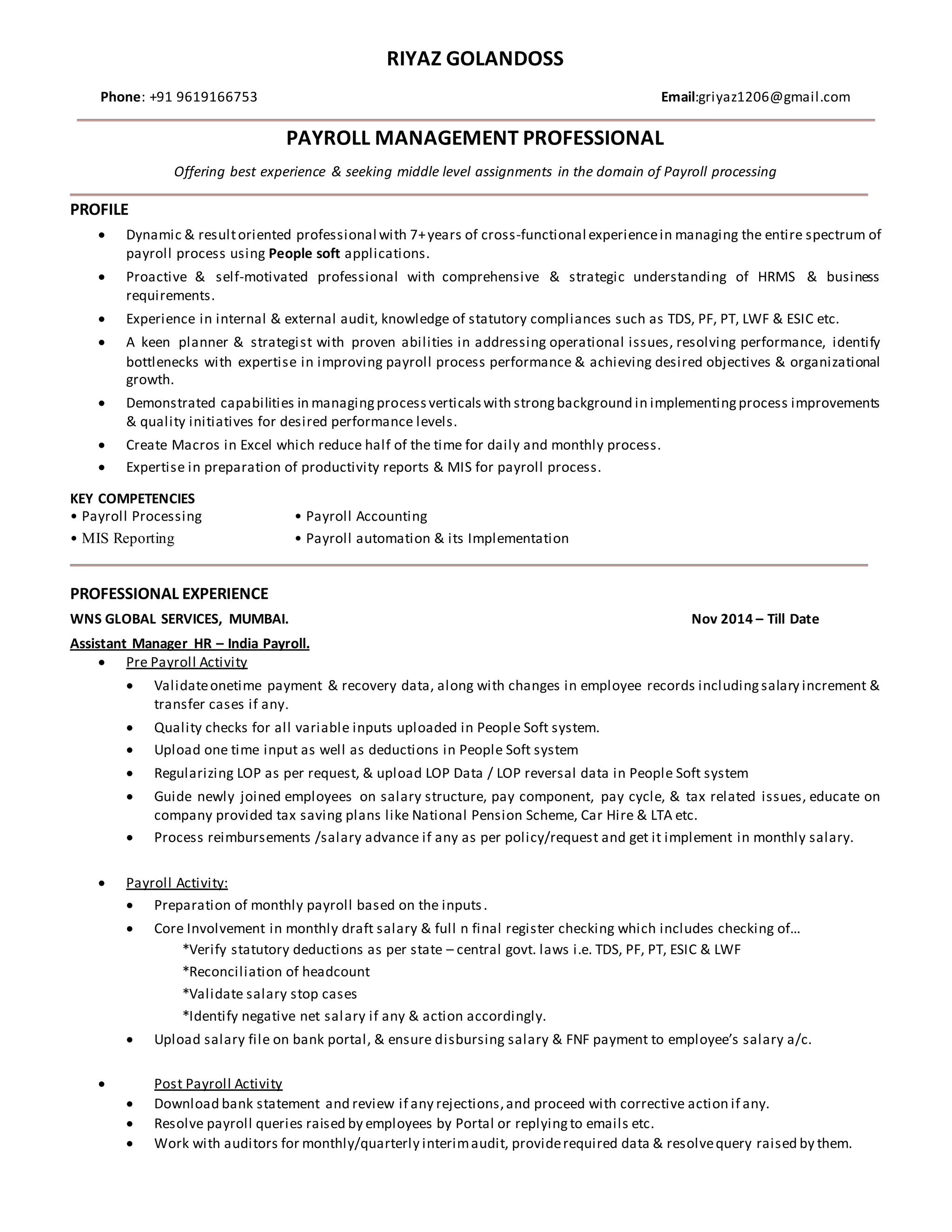 Riyaz Golandoss | PDF