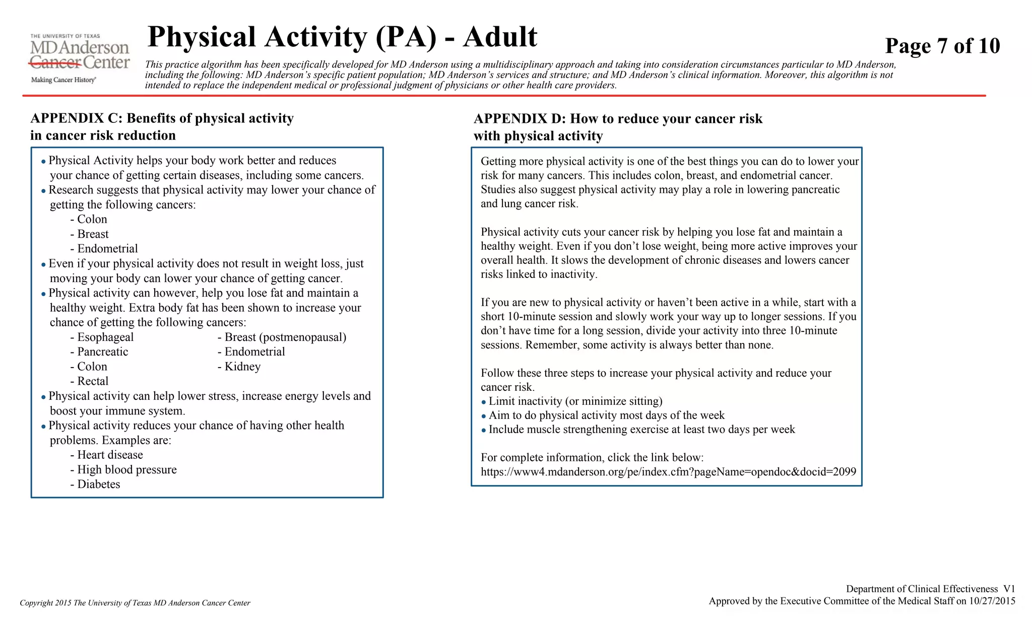 risk-reduction-physical-activity-web-algorithm | PPT