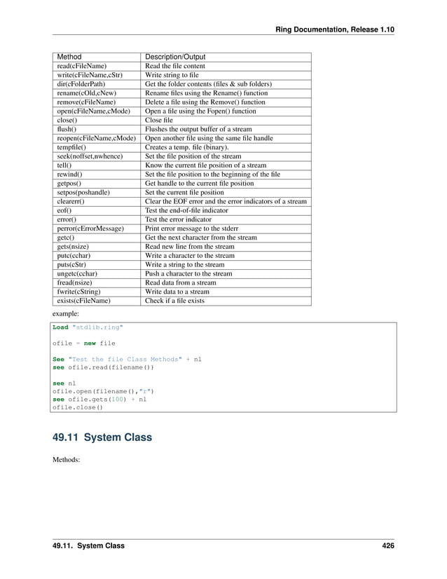 The Ring programming language version 1.10 book - Part 46 of 212 | PDF