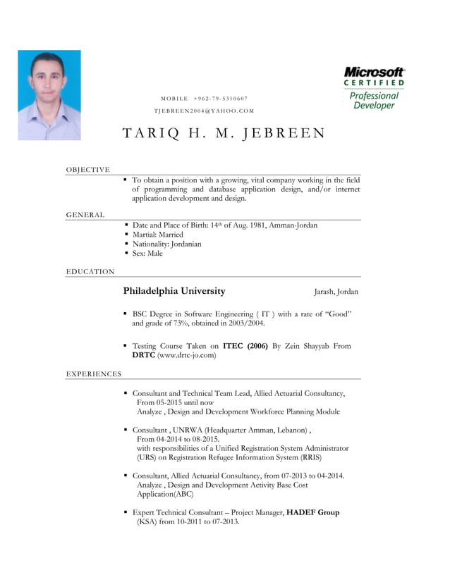 Resume_Tariq_Jebreen_v2 | PDF | Web Development | Internet