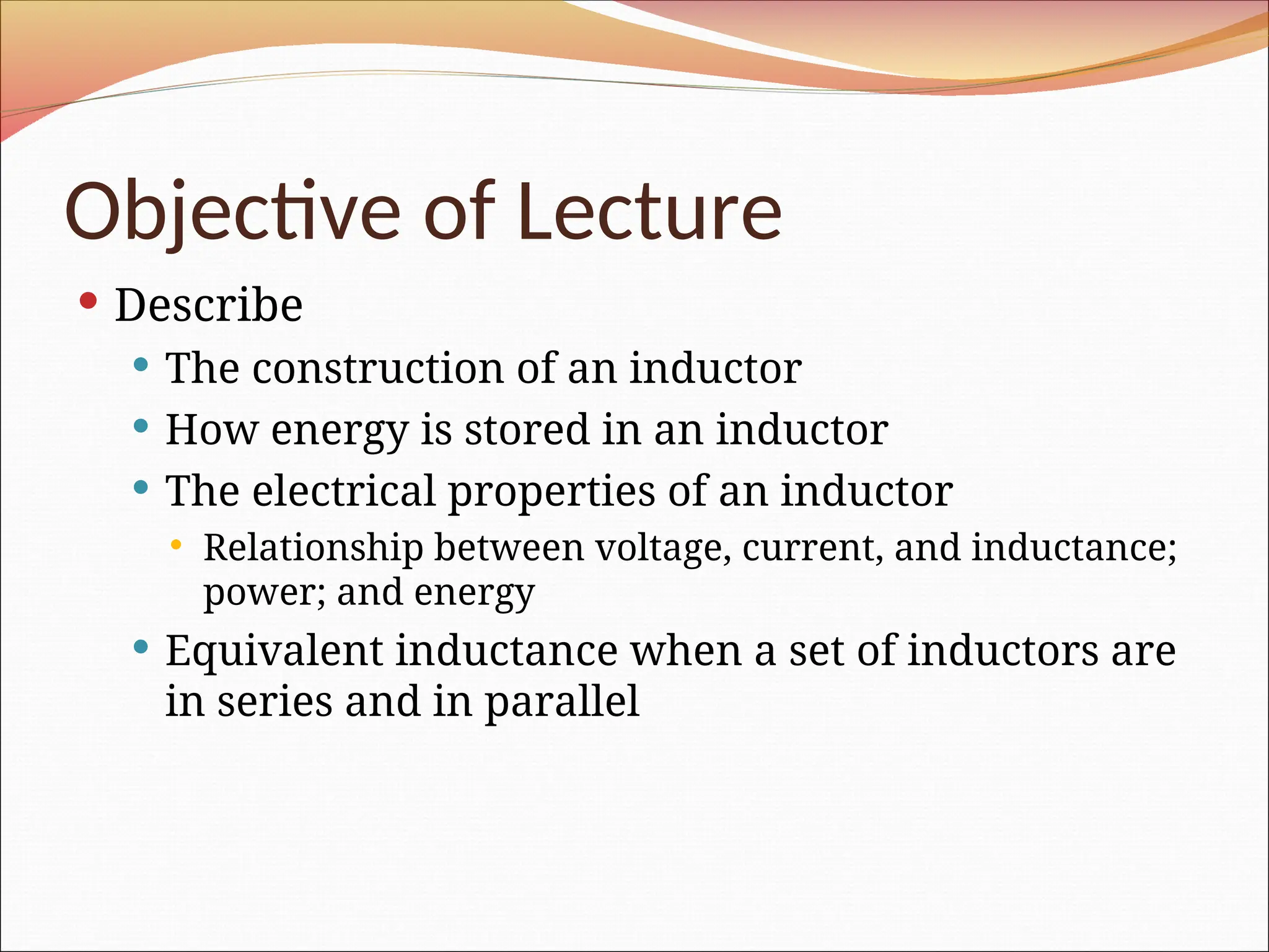 Basic Inductors power point presentation | PPT