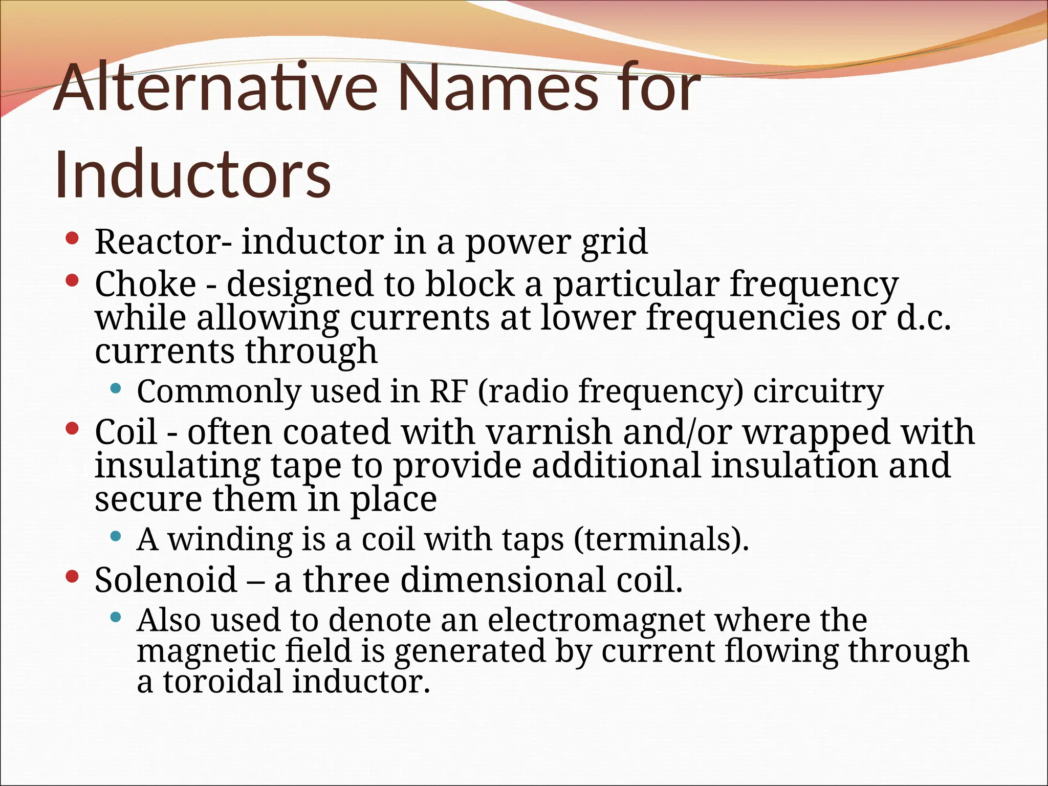 Basic Inductors power point presentation | PPT