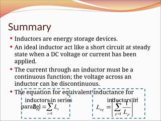 Basic Inductors power point presentation | PPT