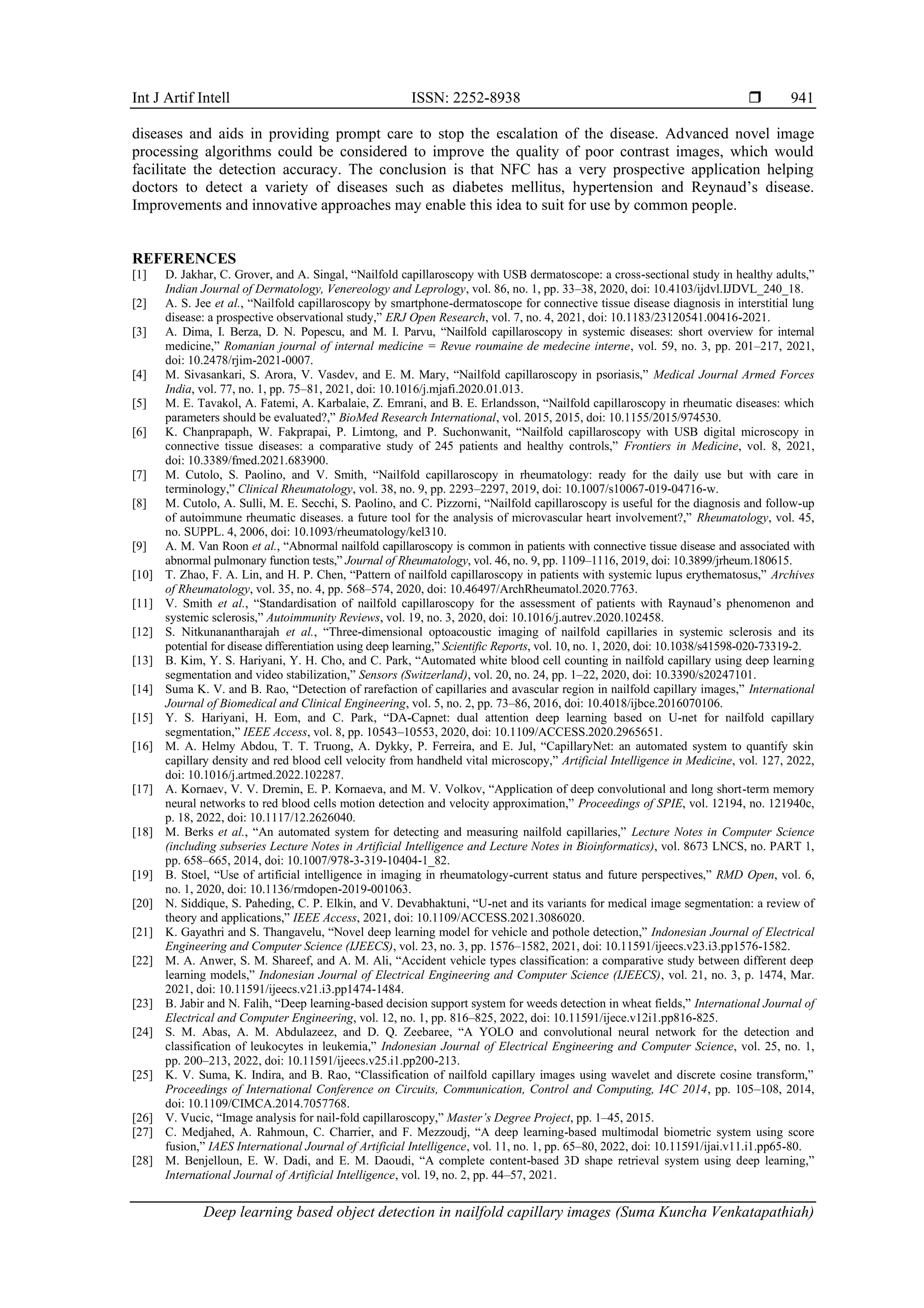 Deep learning based object detection in nailfold capillary images | PDF ...