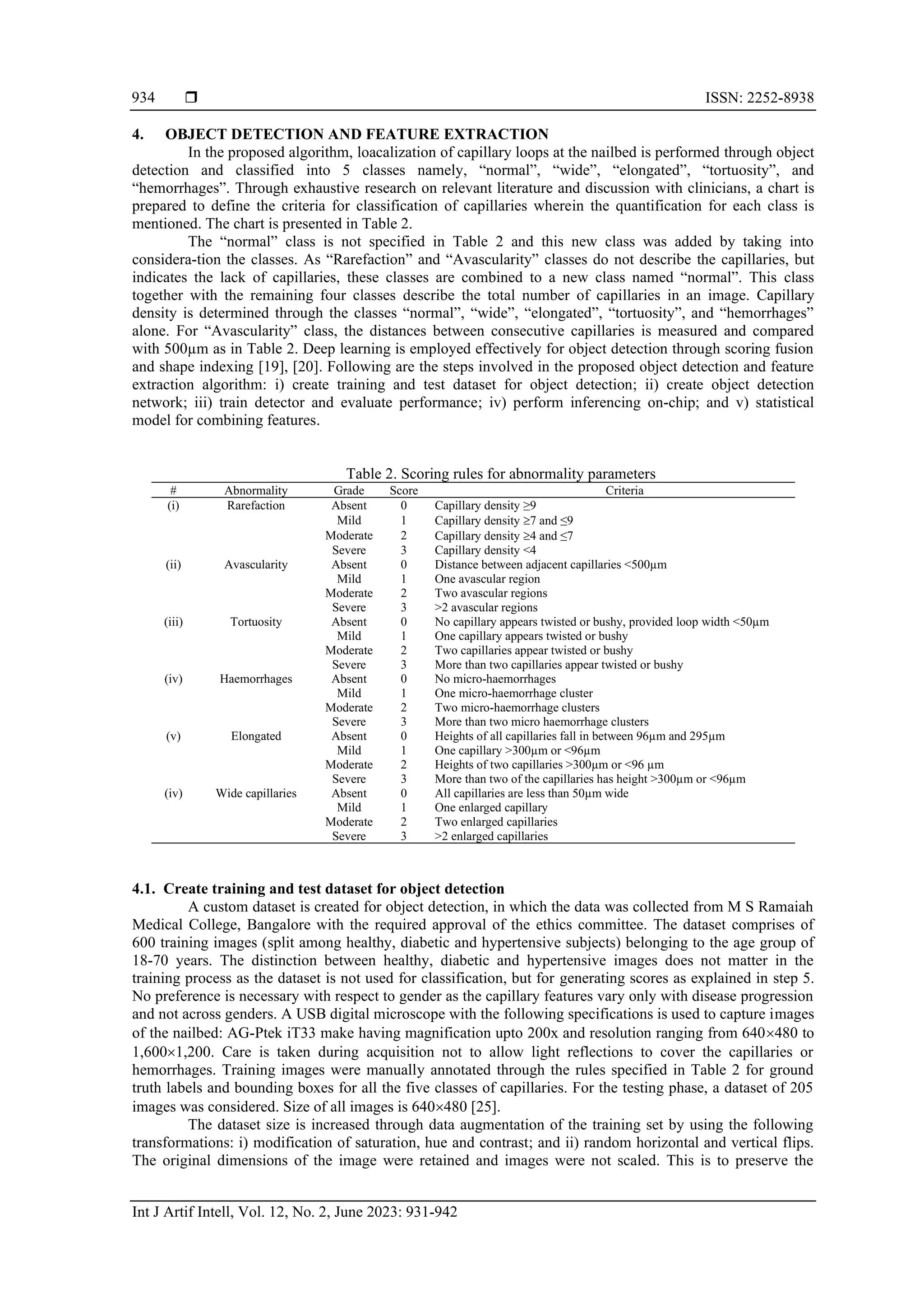 Deep learning based object detection in nailfold capillary images | PDF ...