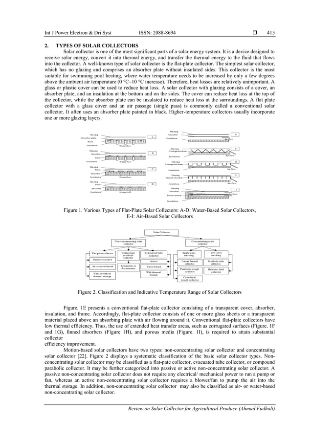 Review on Solar Collector for Agricultural Produce | PDF | Power and Energy Industry | Industries