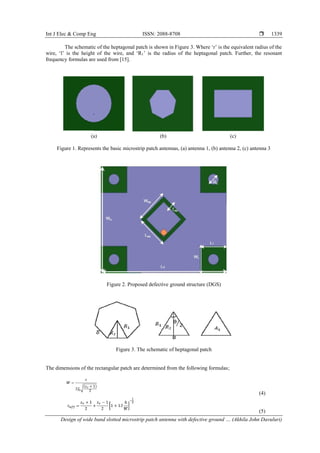 Design of wide band slotted microstrip patch antenna with defective ...