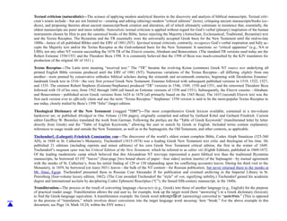 The Majority Text & Textus Receptus Vs. the Critical Text Editions and ...