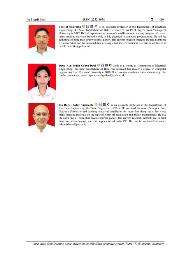 Intra Class Deep Learning Object Detection On Embedded Computer System