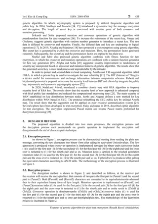 Features of genetic algorithm for plain text encryption | PDF