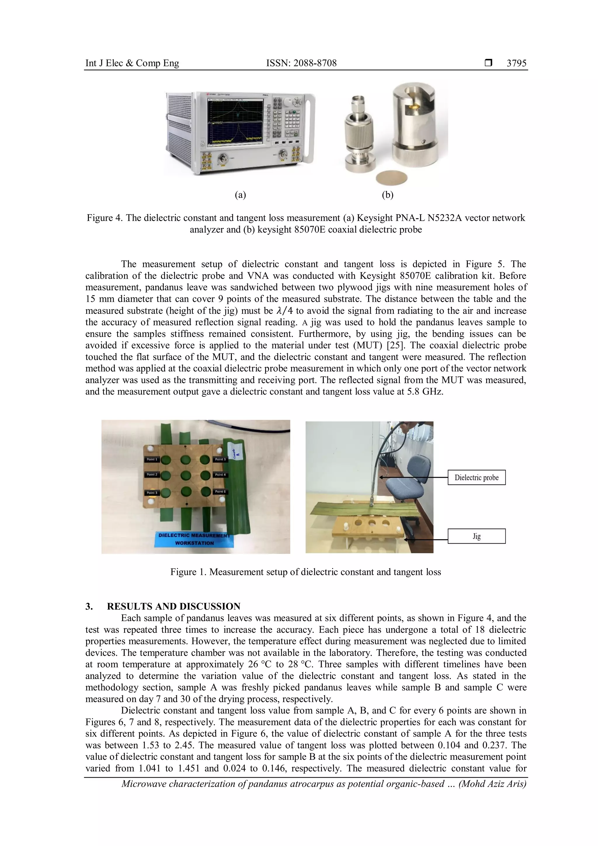Microwave characterization of pandanus atrocarpus as potential organic ...