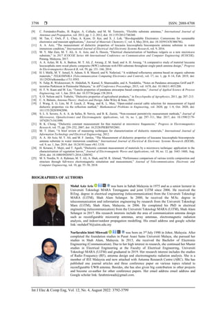 Microwave characterization of pandanus atrocarpus as potential organic-based dielectric ...