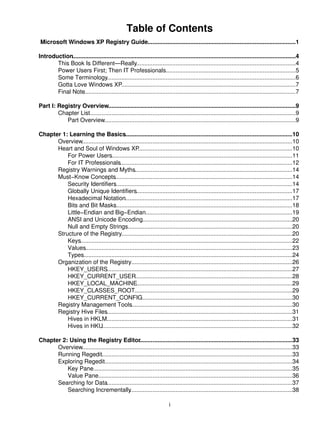Windows XP Registry Guide | PDF