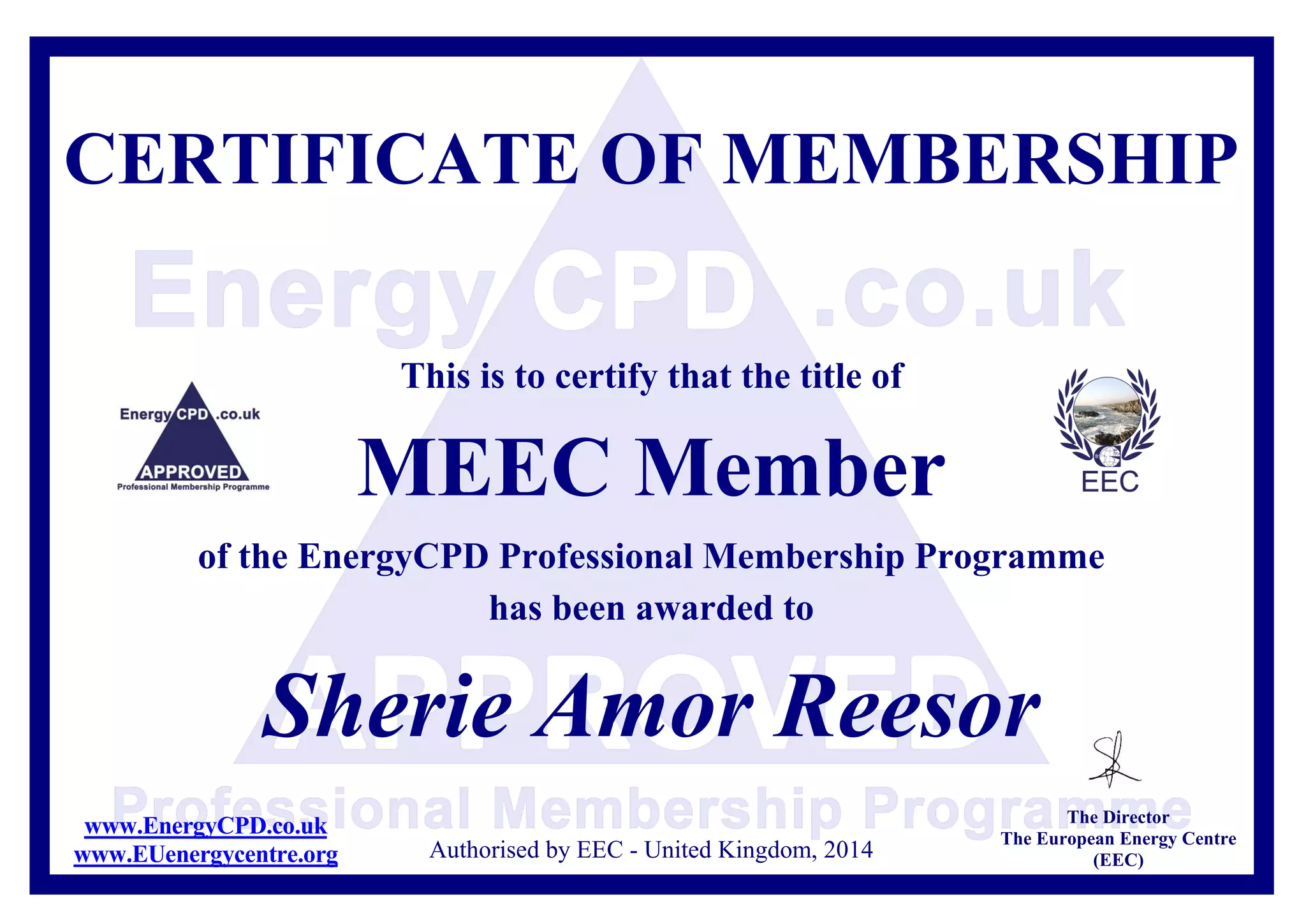Sherie Amor Reesor MEEC | PPT