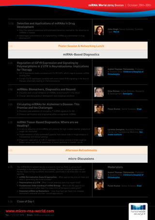 miRNA World, Boston, MA 28-30 October 2014 | PDF