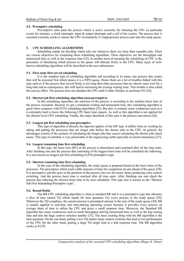 Comparative analysis of the essential CPU scheduling algorithms | PDF Comparative analysis of the essential CPU scheduling algorithms | PDF