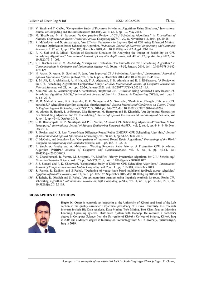 Comparative analysis of the essential CPU scheduling algorithms | PDF Comparative analysis of the essential CPU scheduling algorithms | PDF