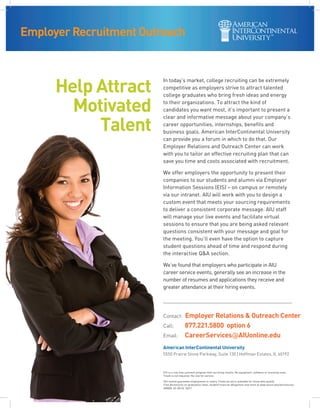 45 28145 Aiu Onl Employer Info Flyer | PDF