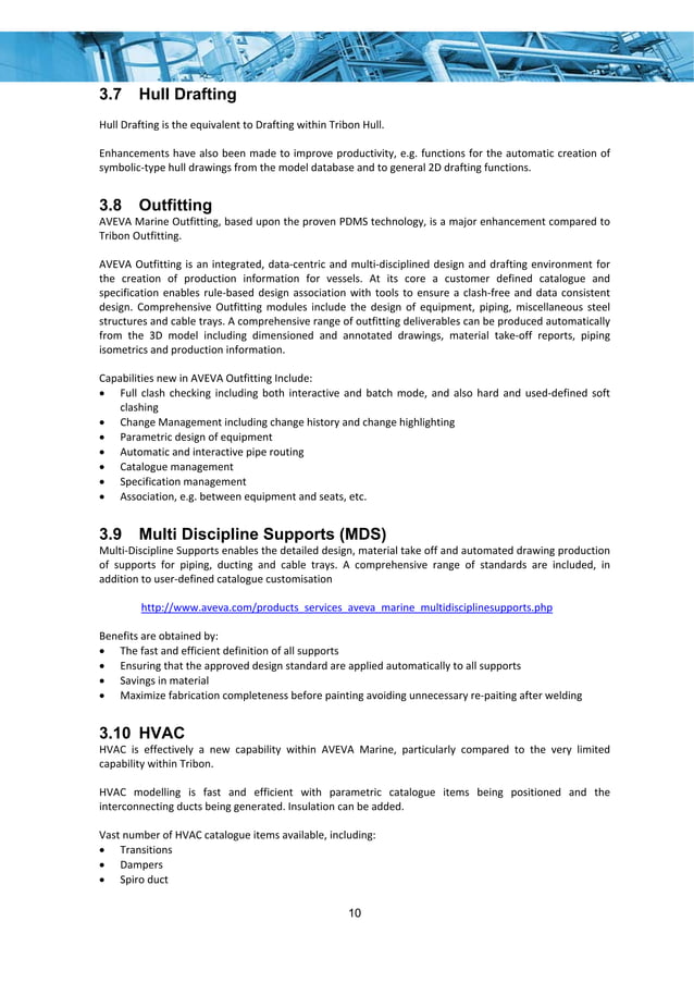 45283688 aveva-marine-tribon-comparison | PDF