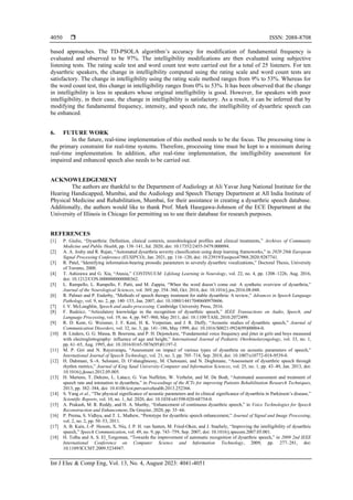 Improving the intelligibility of dysarthric speech using a time domain ...