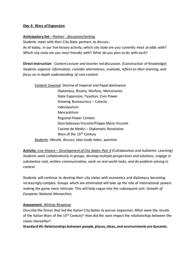 Renaissance Lesson Plan | DOCX