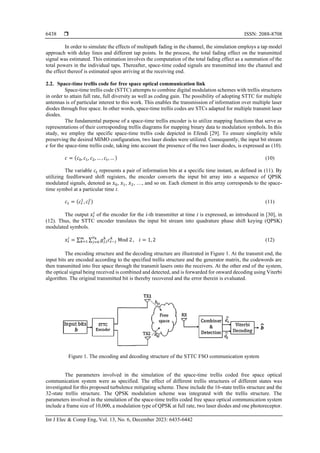 Improving the performance of free space optical systems: a space-time orthogonal frequency ...