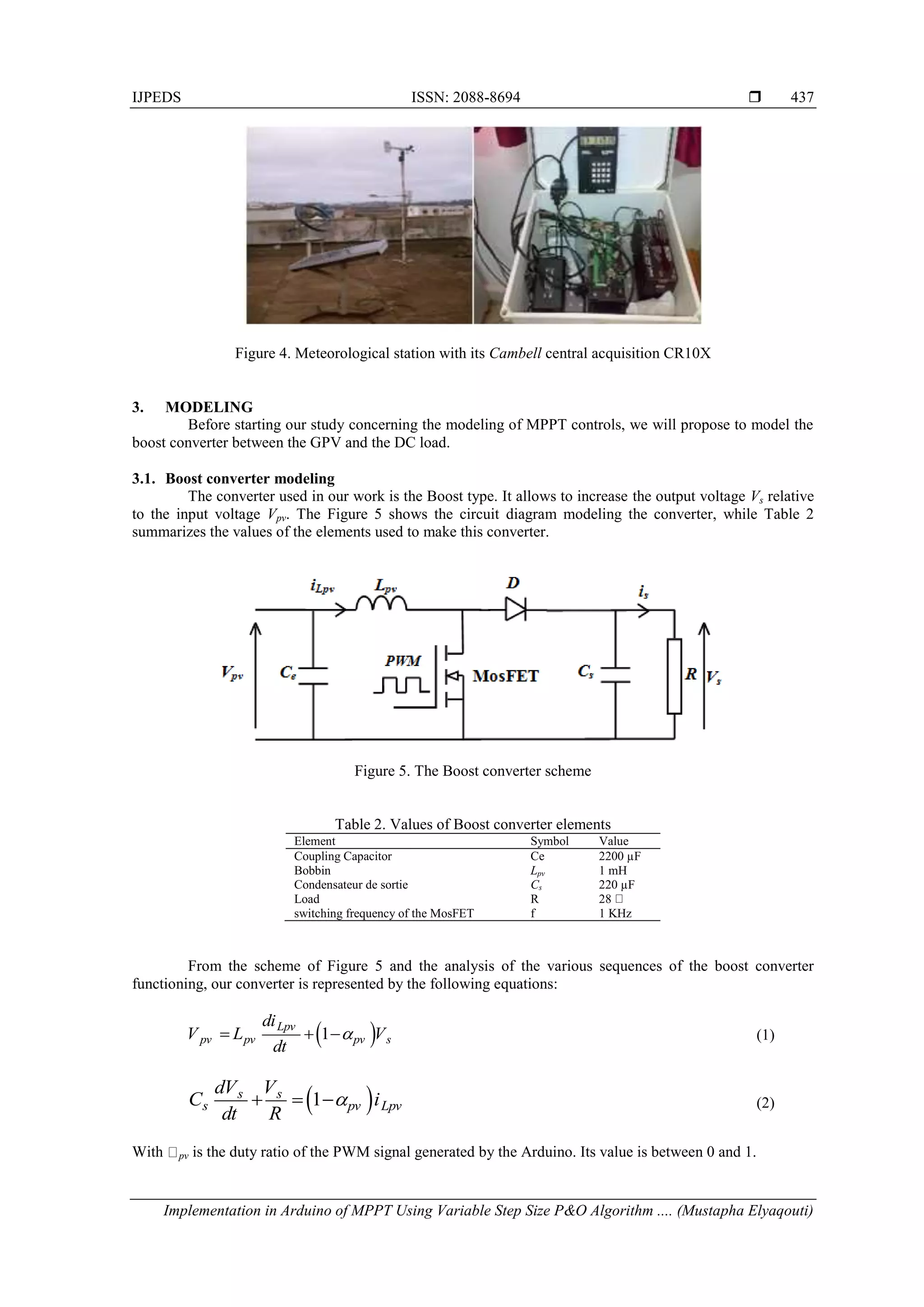 Implementation In Arduino Of Mppt Using Variable Step Size Pando