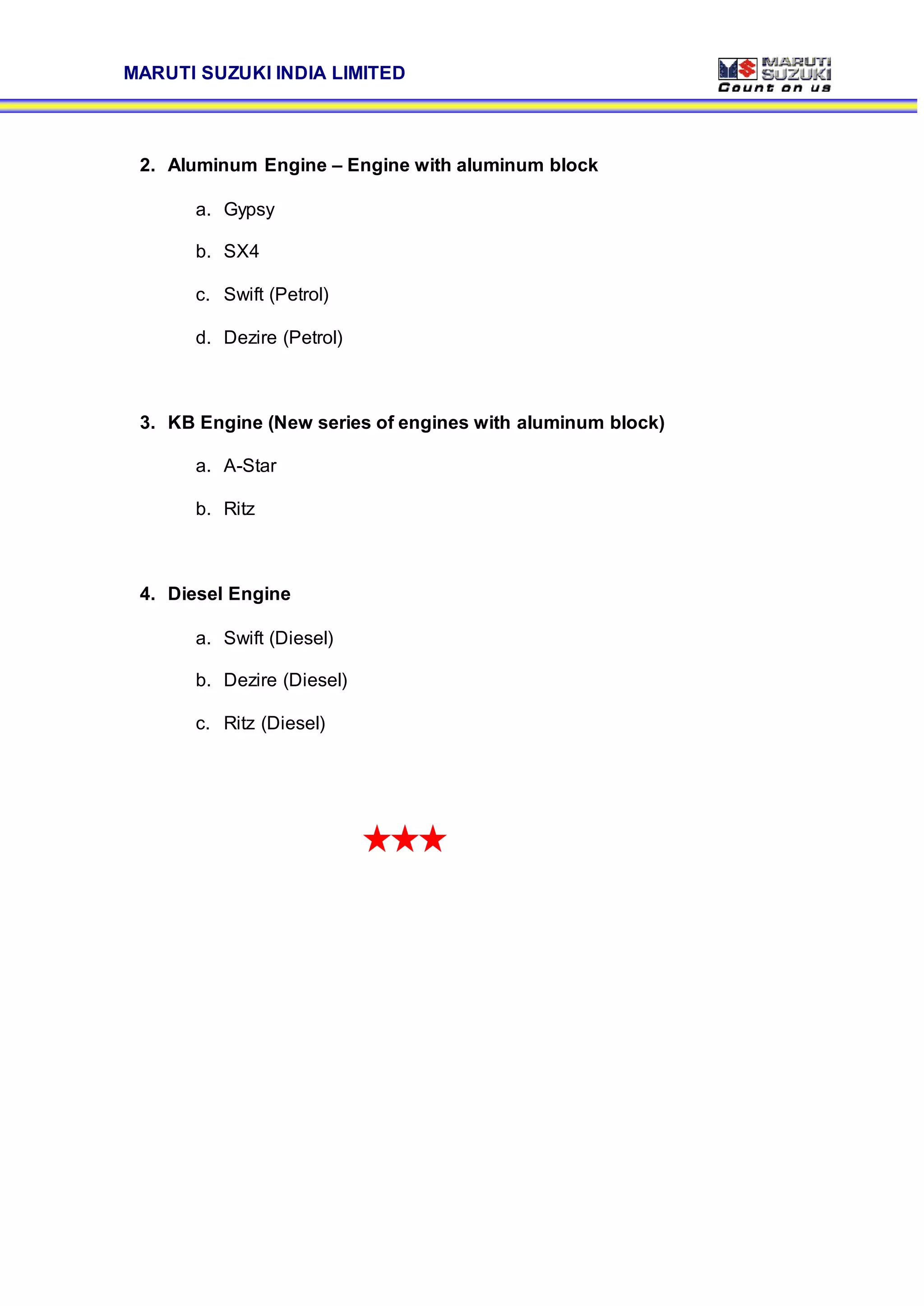 45312185 maruti-suzuki-project-report | DOC