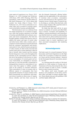 Creating experience value in tourism Chen | PDF