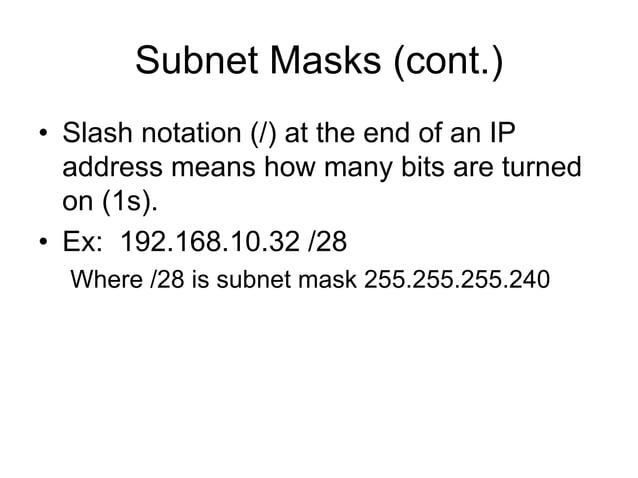 453599812 Lecture24 25 Subnetting Pptppt
