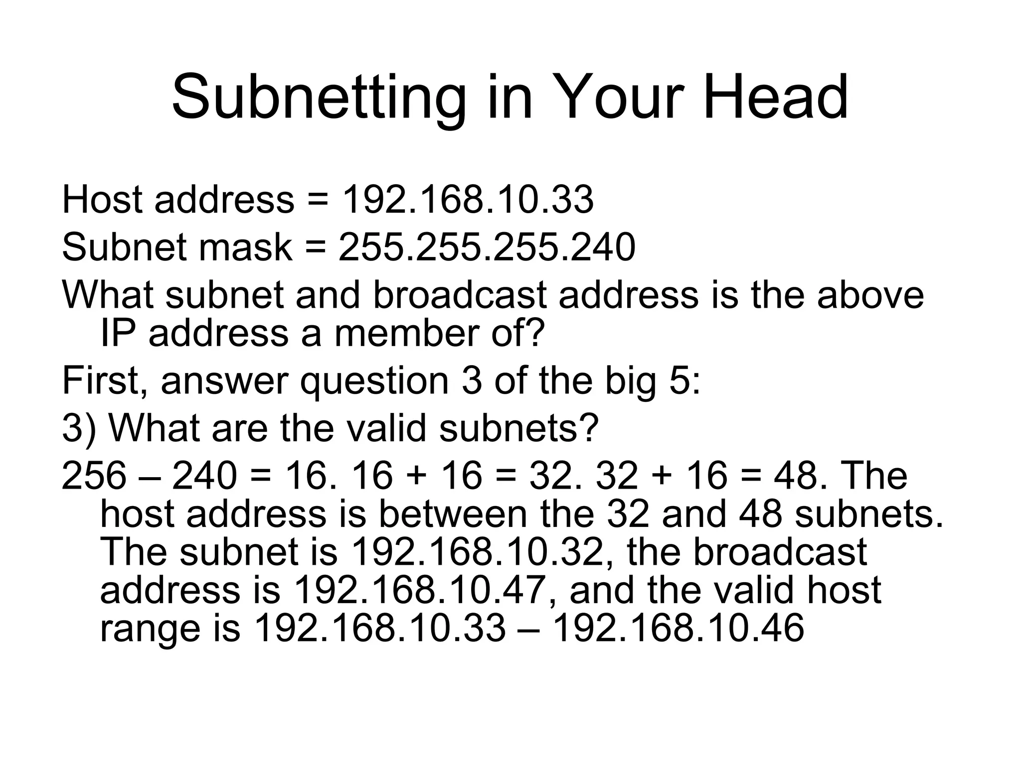 453599812 Lecture24 25 Subnetting Pptppt