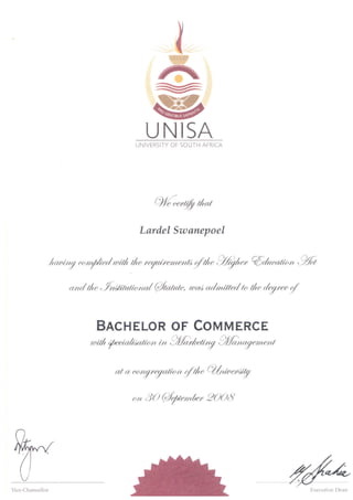 Unisa Marketing management | PDF