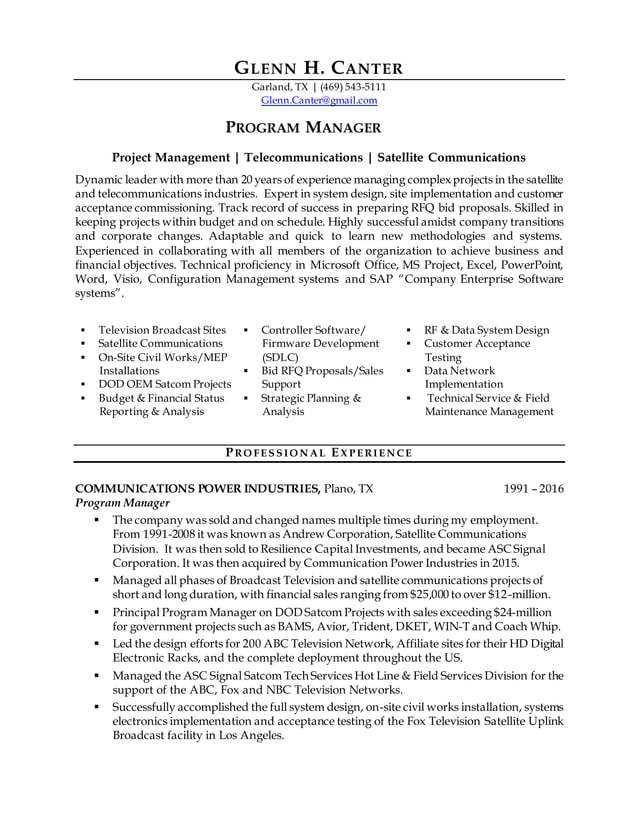 Glenn-Canter-resume | PDF
