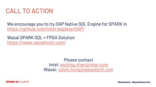 Accelerating Spark SQL Workloads to 50X Performance with Apache Arrow-Based FPGA Accelerators | PPT